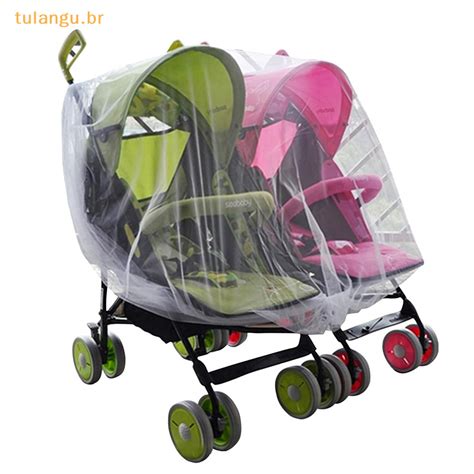 Tulangu Carrinho De Passeio Duplo Cobertura De Mosquiteiro Berços Pram