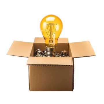 Bulb Idea In A Box Solution Business Bulb PNG Transparent Image And Clipart For Free Download