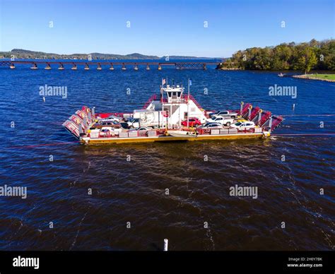 The Merrimac Ferry Crosses The Wisconsin River Between Merrimac And