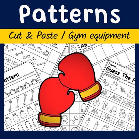 Pattern Worksheet For Kg Pattern Worksheets For Kindergarten Pdf Cut And Glue Kindergarten