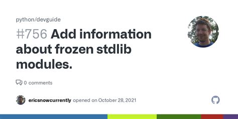 Add Information About Frozen Stdlib Modules · Issue 756 · Python