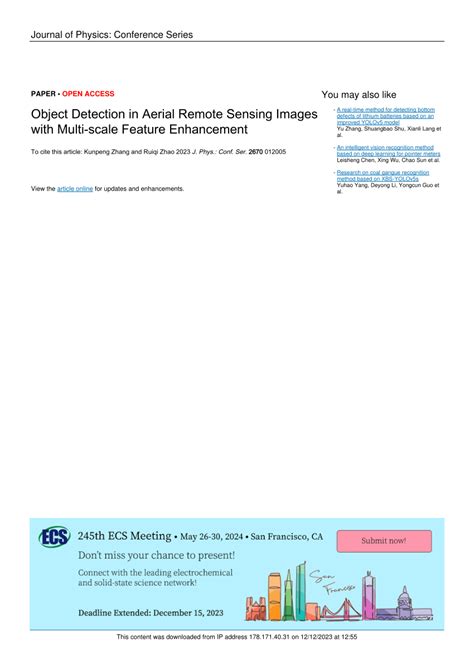 Pdf Object Detection In Aerial Remote Sensing Images With Multi Scale