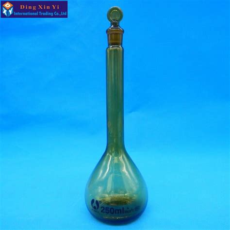 250ml Brown Glass Flask Volumetric Flint Glass Fla Vicedeal
