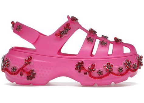Crocs Stomp Fisherman Clog Simone Rocha Electric Pink Mens 211428