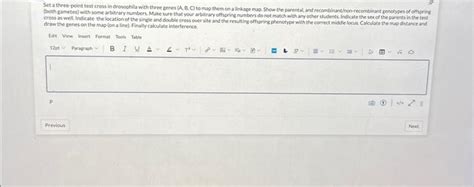 Solved Set A Three Point Test Cross In Drosophilo With Three