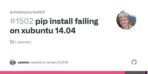 pip install failing on xubuntu 14 04 · issue 1502 · bulletphysics