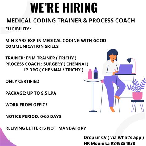 A Mounika On Linkedin We Are Hiring Medical Coding Trainer