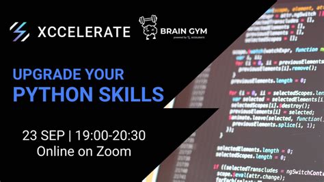 Brain Gym Series Upgrade Your Python Skills Free Trial Class 活動 滙豐機滙