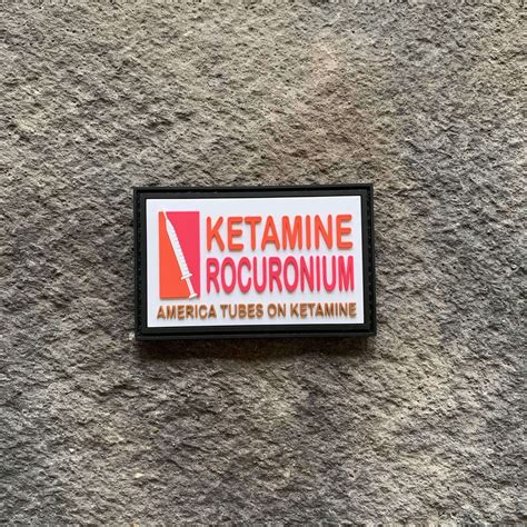 Tubes On Ketamine Pvc Patch Patchops