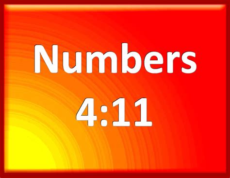 Numbers 411 And On The Golden Altar They Shall Spread A Cloth Of Blue