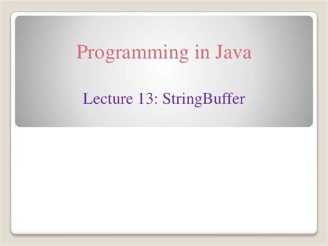 L14 String Handlingstring Buffer Class