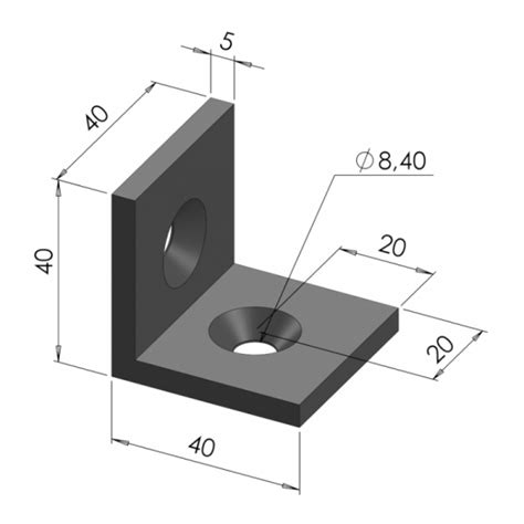 Uholník 40x40 Plechový Item Lineárna Technika