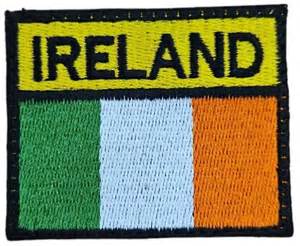 Irish Tri Colour Flag Embroidered Patch