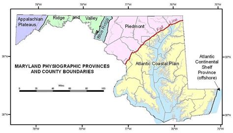 Physiographic Regions In Maryland From Maryland Geological Survey