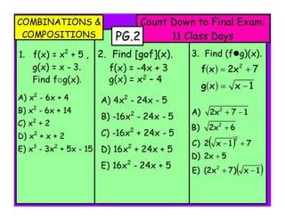 Pre Calc Final Exam Review PPT