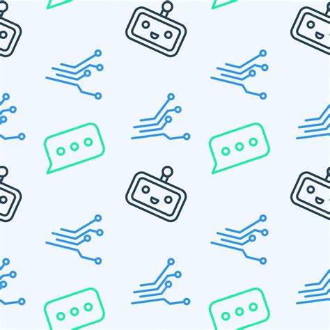 Premium Vector Ai Chatbot Seamless Pattern Design Artificial Intelligence Repeat Background