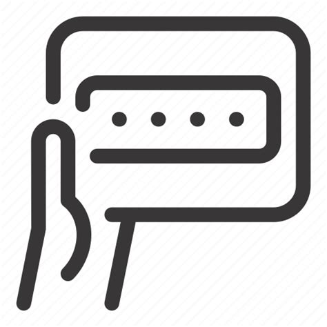 Password Hand Hold Tablet Login Access Code Icon Download On