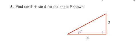 Solved Find Tan Sin For The Angle Shown Express
