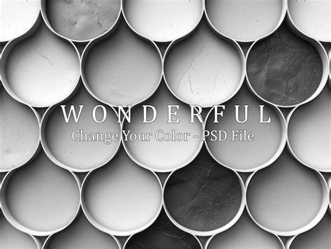 Premium Psd Abstract Geometric Pattern Of Interlocking Circles In Monochrome