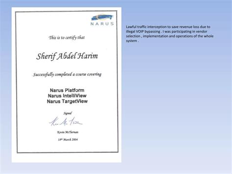 Telecom Certifications Ppt