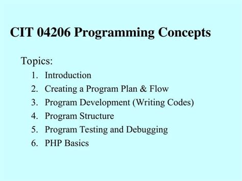 Computer Programming Lecture 1 Ppt