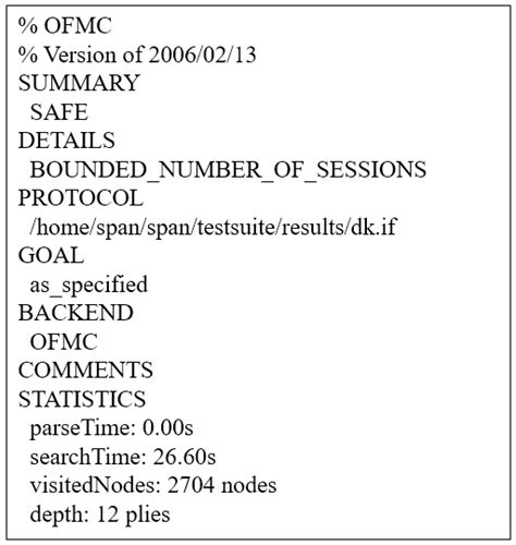 result of the automated verification of internet security protocols and