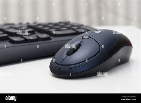 Computer Keyboard And Wireless Mouse On White Background Stock Photo Alamy
