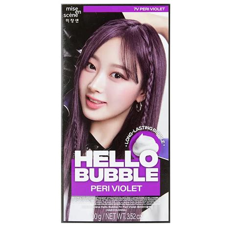 Get Miseen Scene Hello Bubble 7v Peri Violet Ammonia Free 24 Hour Long Lasting Color Delivered