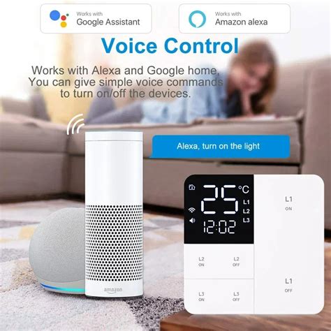 Tuya Smart Wifi Switch With Temperature Time Display Function 100 250v