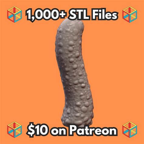 3d Printable Nsfw Alien Genital Bumpy Surface Dildo Sex Toy For