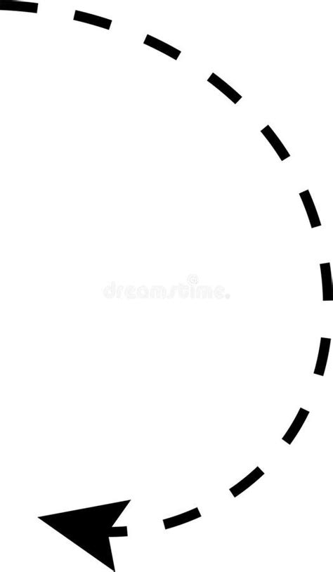 Curved Dotted Arrow The Dotted Arrow Points To The Icon Animation 