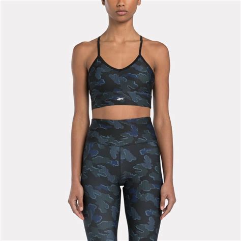 Reebok Apparel Women Id Train Camo Bra Black Reebok Canada