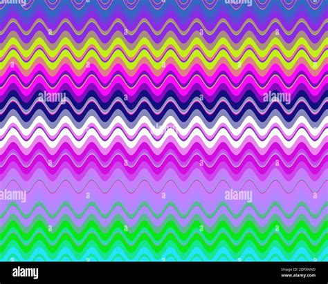 Illustration Of Waves Pattern In Multiple Colors Beautiful Abstract Background Wallpaper Stock
