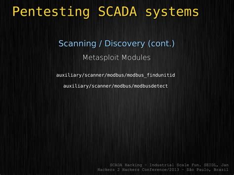 SCADA Hacking Industrial Scale Fun PDF Computing Technology Computing
