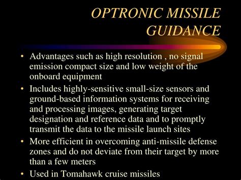 Ppt Missile Guidance Systems Powerpoint Presentation Free Download