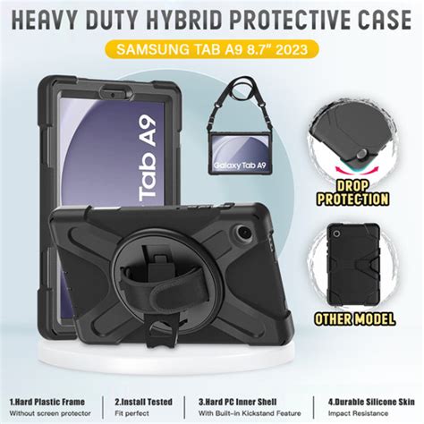 Jual X Shape Armor Case Samsung Tab A9 87 Hand Stap Casing Stand Rotate Model 1 Jakarta