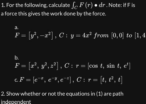 Solved For The Following Calculate CF R Dr Note If F Chegg Com
