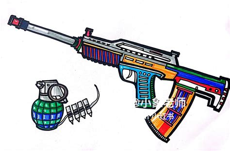 枪的简笔画图片涂色打印怎么画简单又好看（20张） 简笔画图片大全