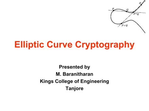 Elliptical curve cryptography | PPT