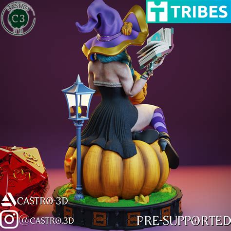 3d Printable Mabel The Witch Boardgame Mini With Dnd Sheet By Castro3d