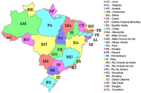 Tudo Sobre O Brasil Mapa Dos Estados Brasileiros