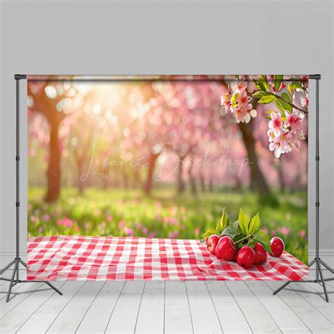 Summer Picnic Fuzzy Vibe Floral Photography Backdrop Lofaris