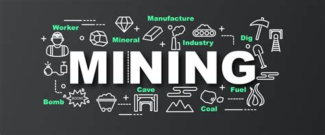 Mining Vector Trendy Banner 2236444 Vector Art At Vecteezy