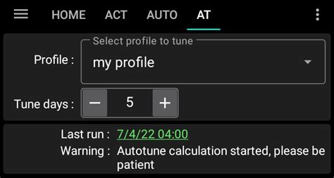 autotune dev only androidapsdocs development not official