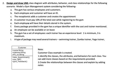 Solved Design And Draw Uml Class Diagram With Attributes
