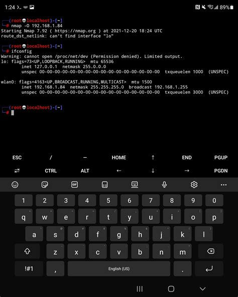 Cant Run Nmap Because It Cannot Locate Interface Also Shows That Permissions Were Denied