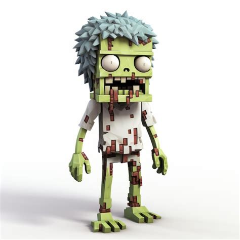 Intricate And Bizarre Plants Vs Zombies 3d Model Zombie Nit Clone Premium Ai Generated Image