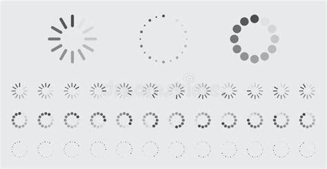 Circular Loading Buffering Icons Vector Set Stock Vector Illustration