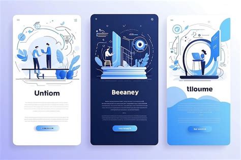 Premium Photo Web Site Onboarding Screens Vector Illustration