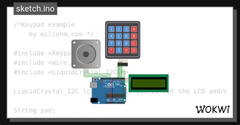 Stepper Keypad Lcd Wokwi Esp32 Stm32 Arduino Simulator